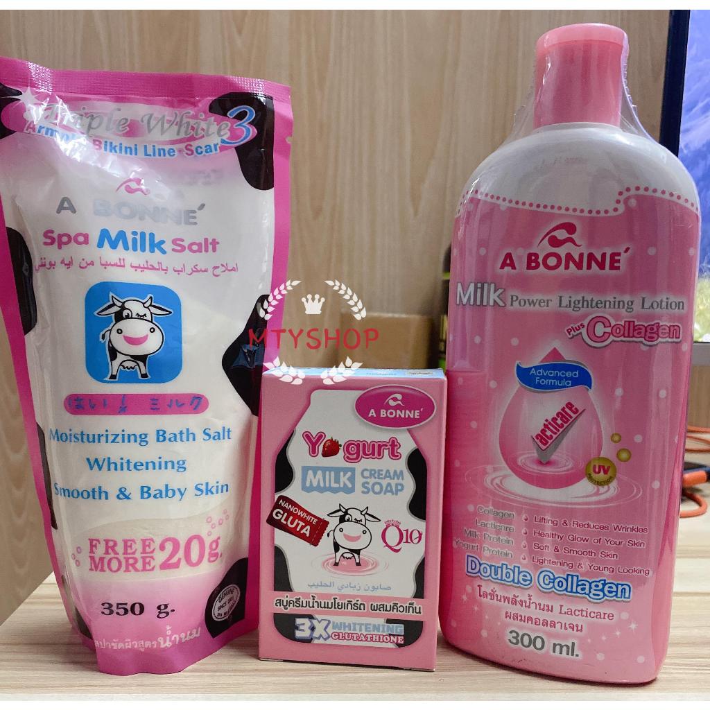 A BONNE SKINCARE SET( A BONNE SALT/YOGURT SOAP/COLLAGEN LOTION 300ML ...