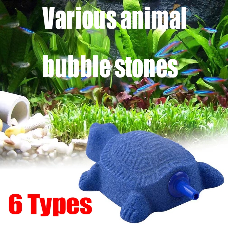 Turtle Aquarium Bubble Air Stone Diffuser Fish Tank Aerator Oxygen Pump ...
