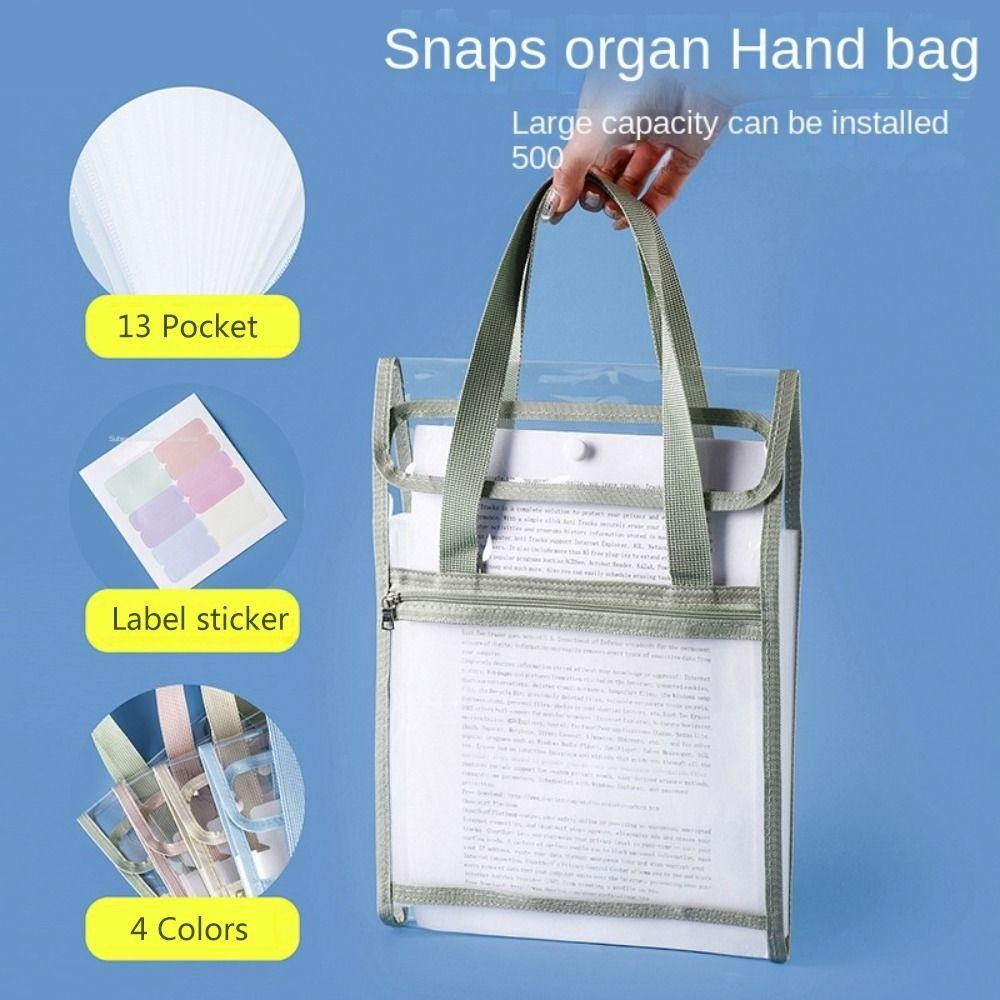 13 Pocket File Folders Portable Multi-Layer A4 Expanding Organ Bag ...