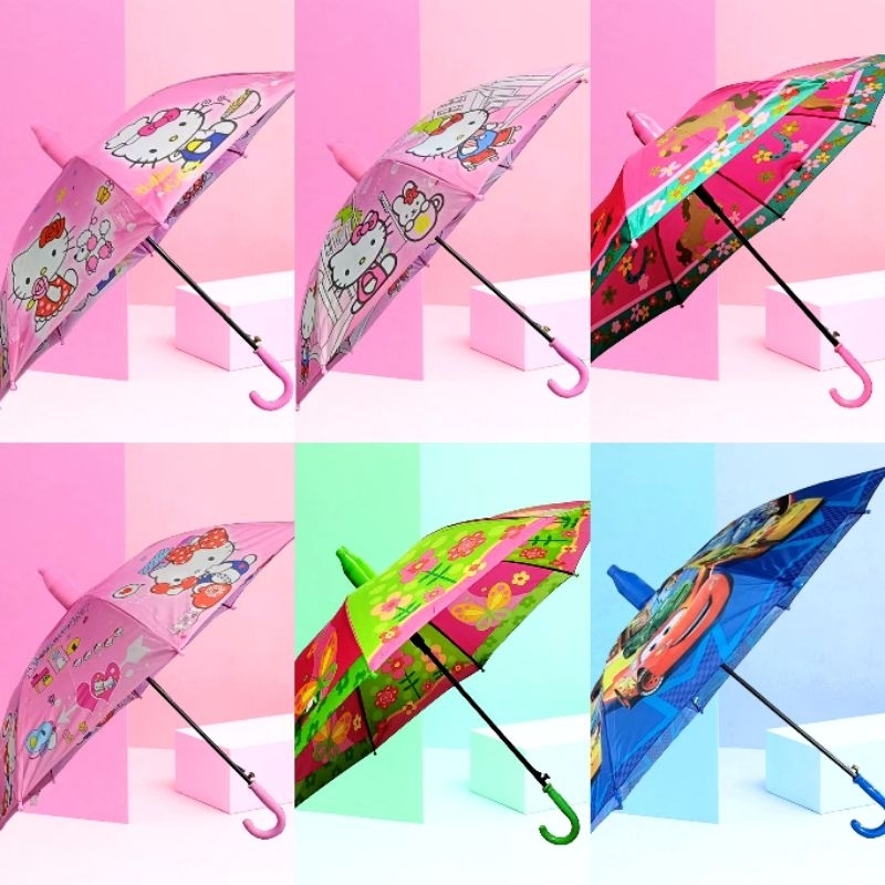 Hello Kitty Umbrella for Kids Character Butterfly Flowers Horse ...