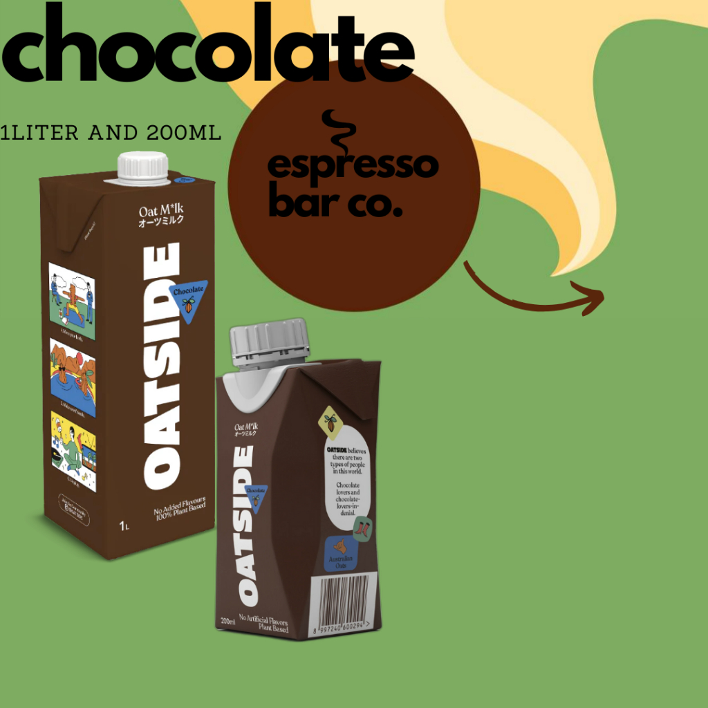 OATSIDE Chocolate Oat Milk1L (Pack of 3 / 6) | 200mL Straw Packs (Pack ...