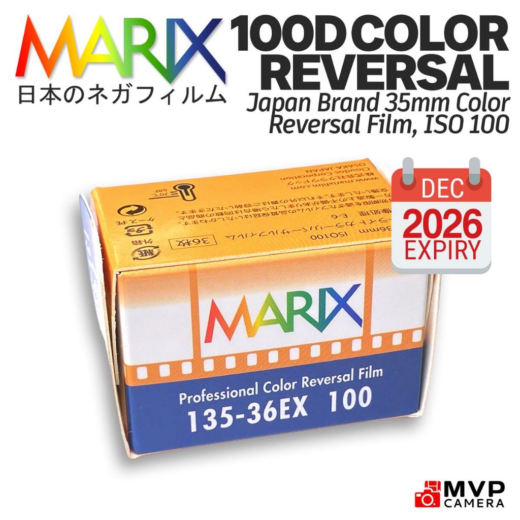MARIX Japan Brand ISO 100 Color Reversal Film 100D 36 sheets E6 Process ...