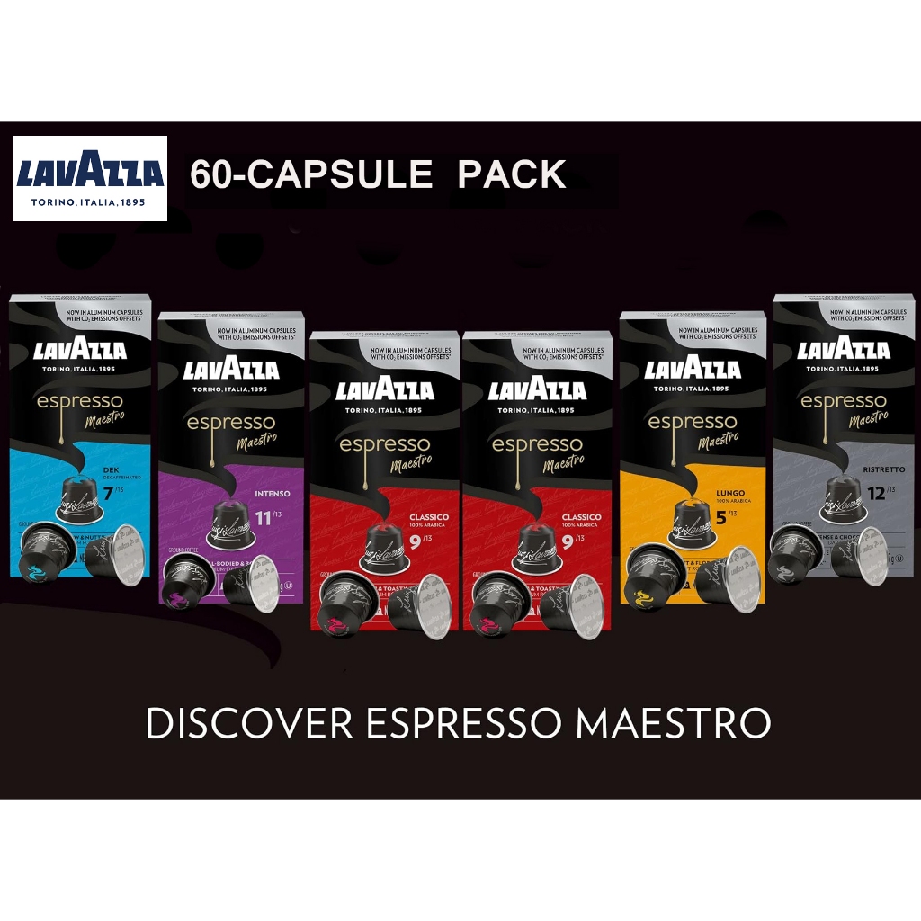 LAVAZZA Nespresso Compatible Capsules for Original Line Machines, 10 ...