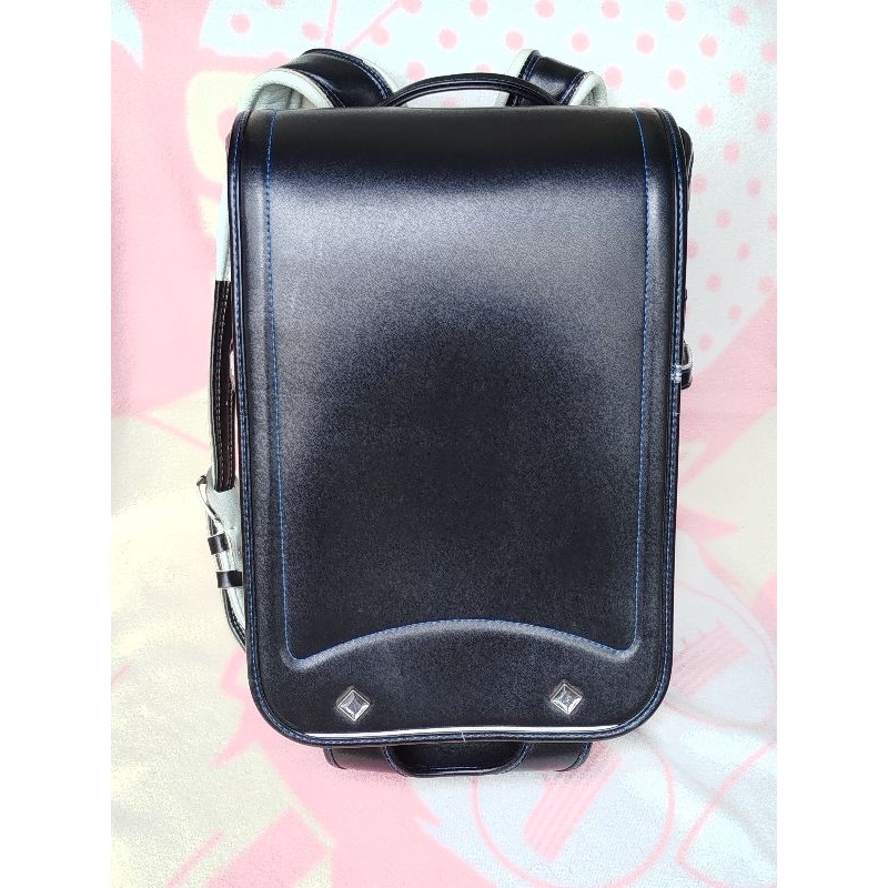 Randoseru Japanese Backpack Black with Blue | Shopee Philippines
