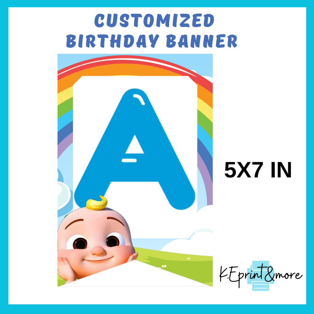 COCO MELON THEME CUSTOMIZED BIRTHDAY BANNER NAME (PER LETTER) | Shopee ...