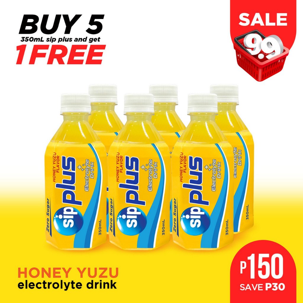 Sip Plus Electrolyte Drink- Honey Yuzu Flavor (350mlx6) | Shopee ...