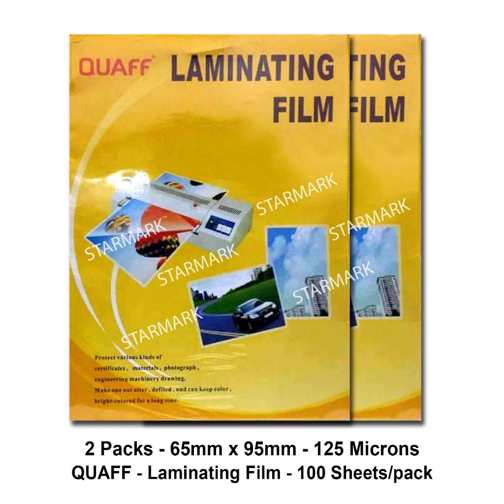 Quaff Laminating Film Films 100 Sheets/box - 65 x 95 mm, 65mm x 95mm ...