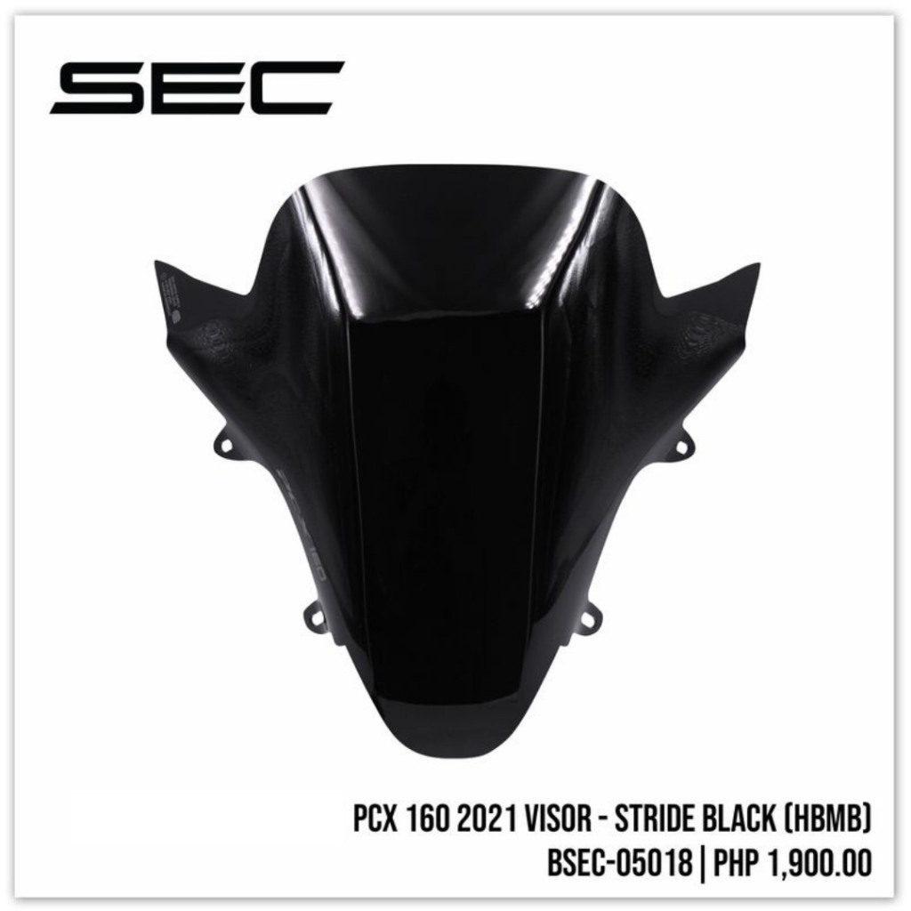 Sec Visor for Motorcycle PCX 160 2021 - Stride Black (HBMB) (BSEC-05018 ...