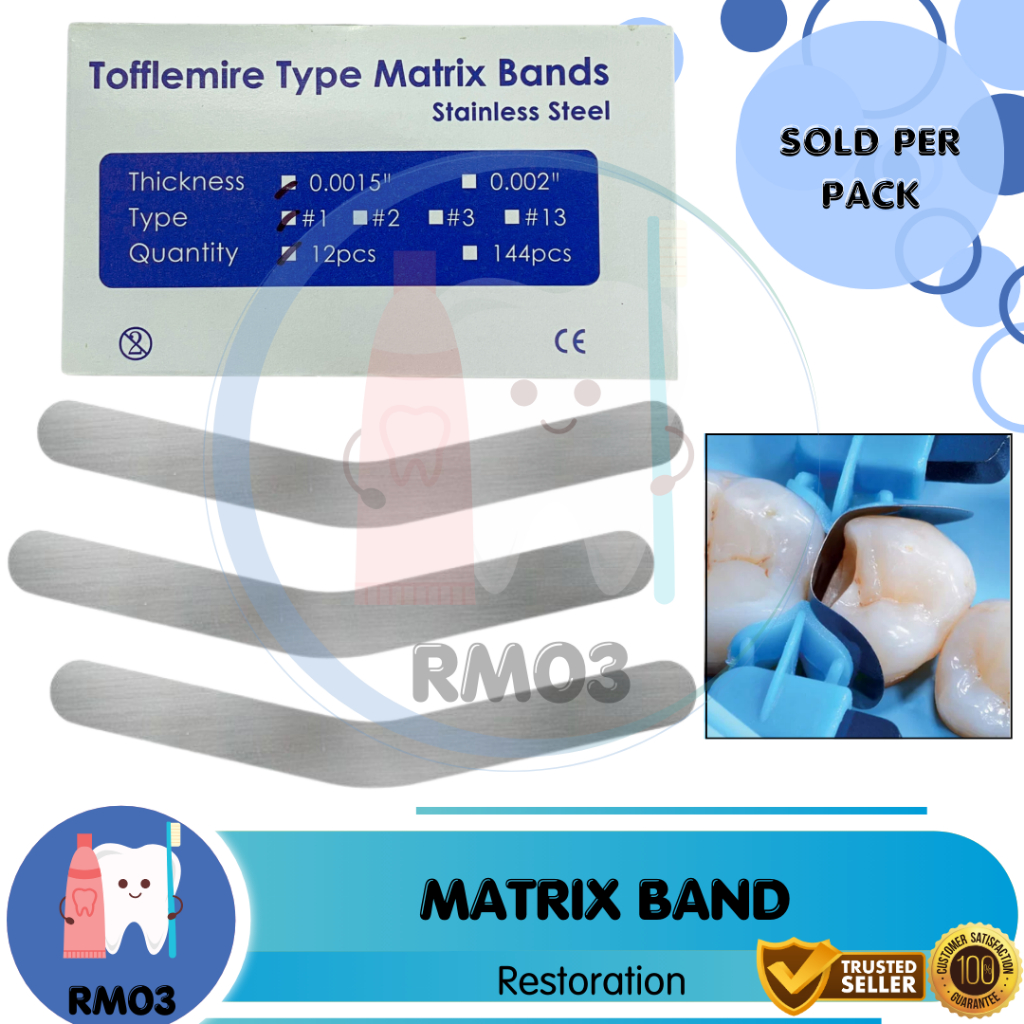 RM03 | Premium Stainless Steel Tofflemire Matrix Bands for Precise ...