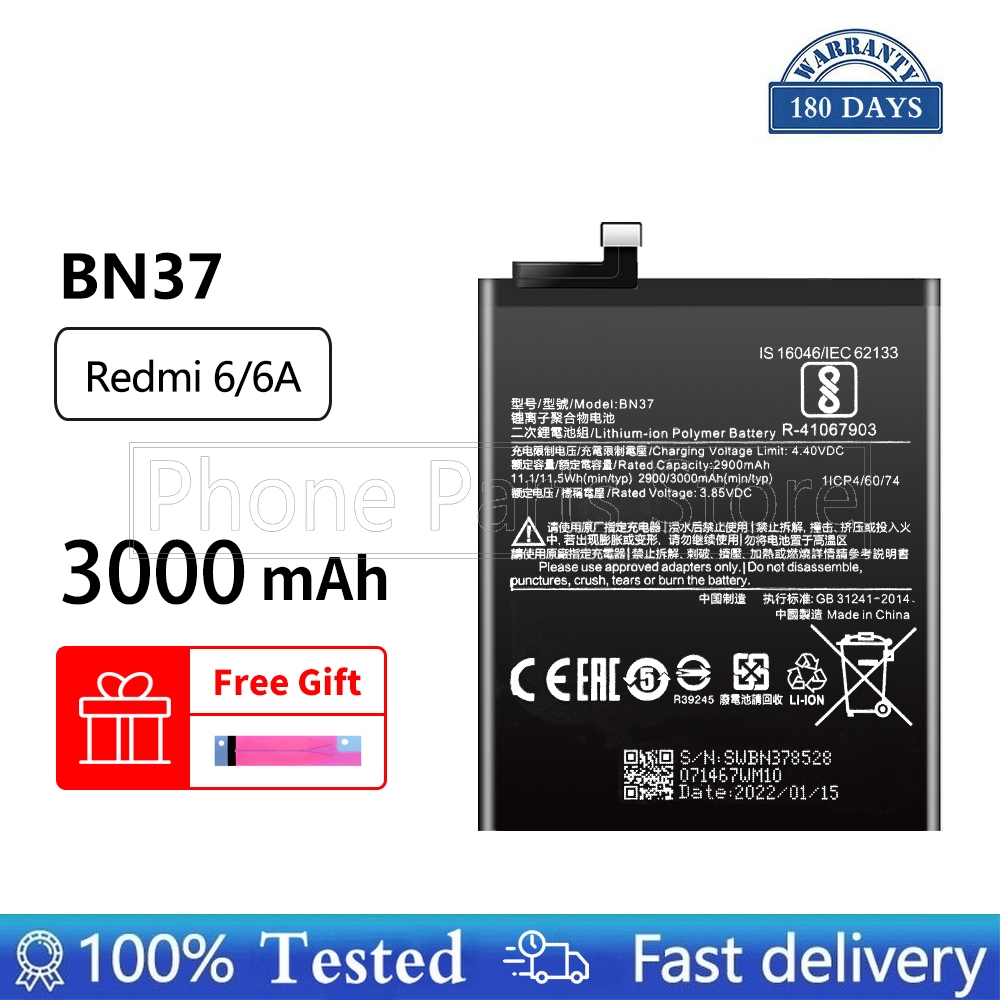 Replacement BN37 Battery For Xiaomi Redmi 6 Redmi 6A battery Phone ...