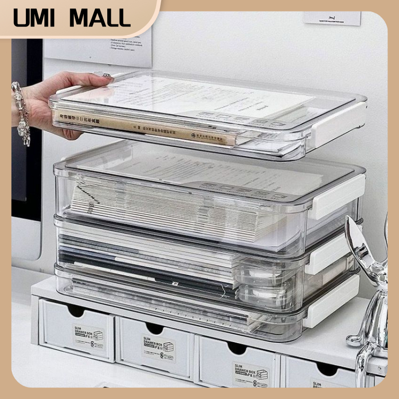 A4 Document Certificate Storage Box Acrylic Clear Organizer Important ...