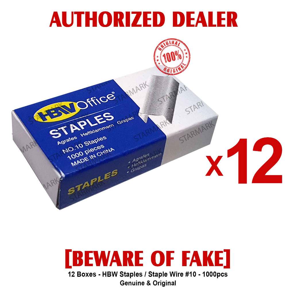 HBW Staple Wire No. 10 #10 Staples Wires Staplers 1000's per small box ...