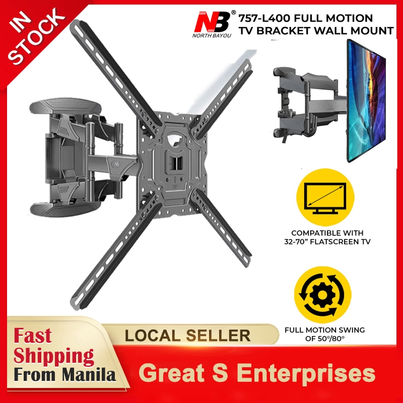 NB North Bayou 757-L400 Flat Panel 32"-70" LED TV Wall Mount with Full ...