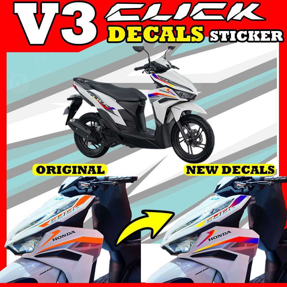 HONDA CLICK V2 & V3 DECALS/CLICK DECALS/HONDA CLICK ACCESSORES | Shopee ...