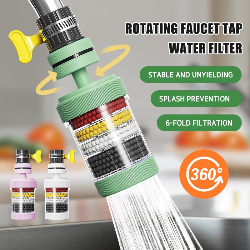 Kitchen and bathroom faucet filter shower faucet accessories 360 degree ...