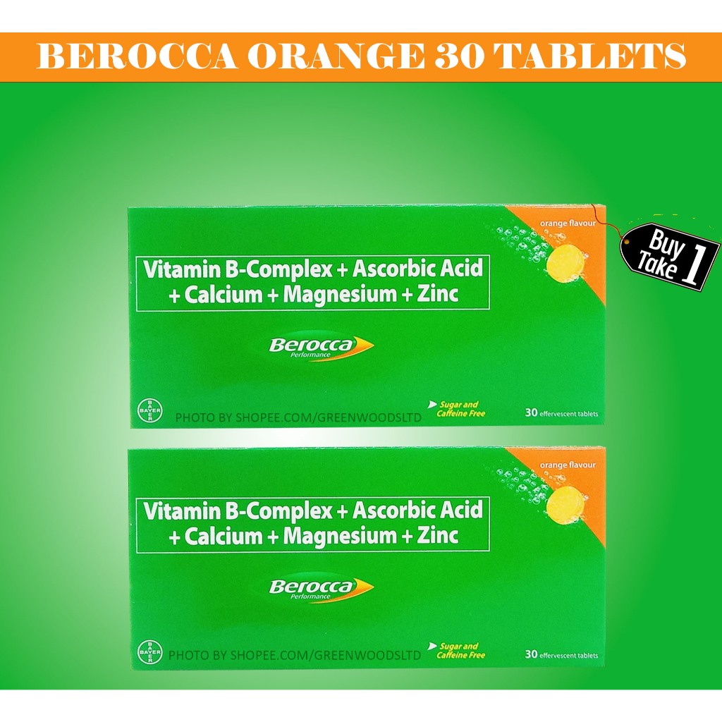 Berocca Orange 30 Tabs Buy 1 Take 1 B1T1 gws31207 | Shopee Philippines