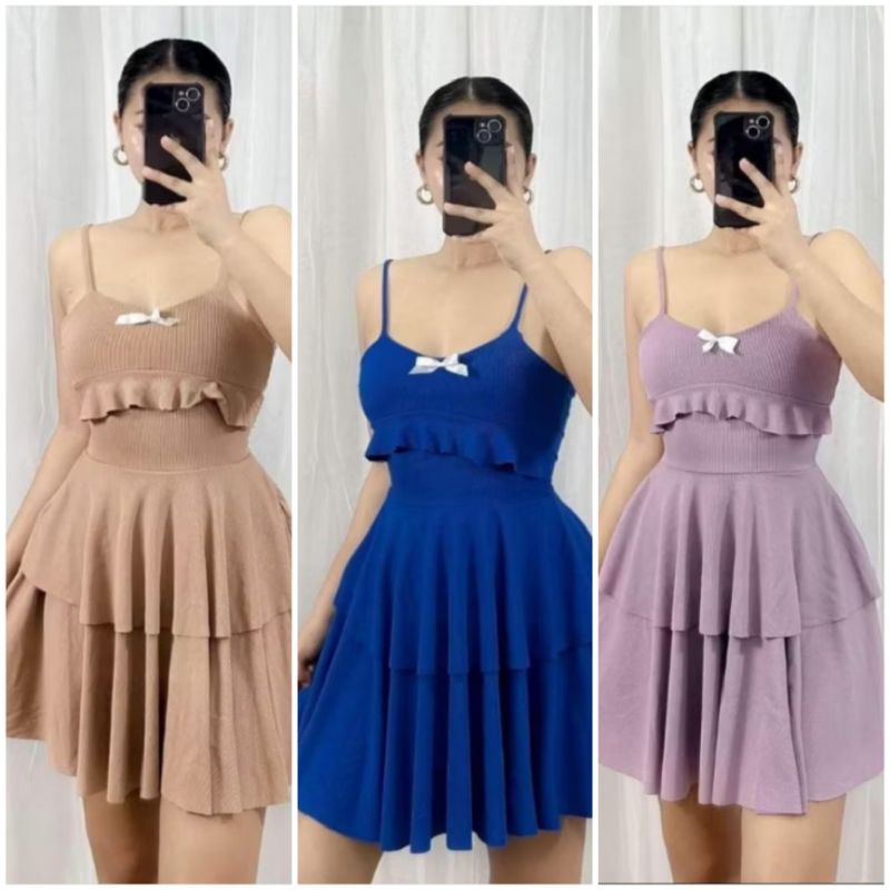 Maloi Dress Peplum Spaghetti Strap | Shopee Philippines