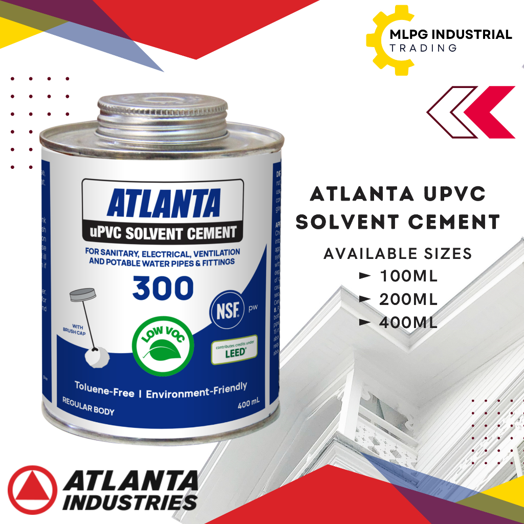 ATLANTA uPVC Solvent Cement (300) | PER PC ( 100ML | 200ML | 400ML ...