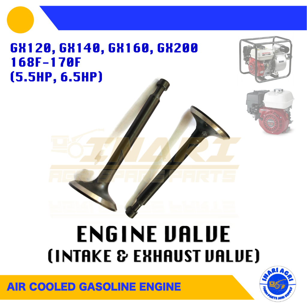 INTAKE AND EXHAUST ENGINE VALVE GX160 GX200 168F 170F 5.5HP 6.5HP AIR ...