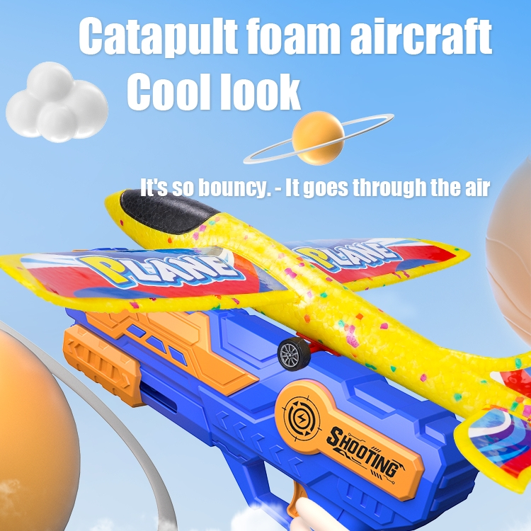 Ejection foam aircraft gun Children's outdoor children's toy Rocket ...