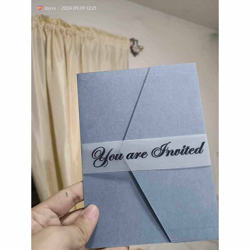 TRIFOLD DUSTY BLUE ENVELOPE for invitation COLOR for 5R CARDS | Shopee ...