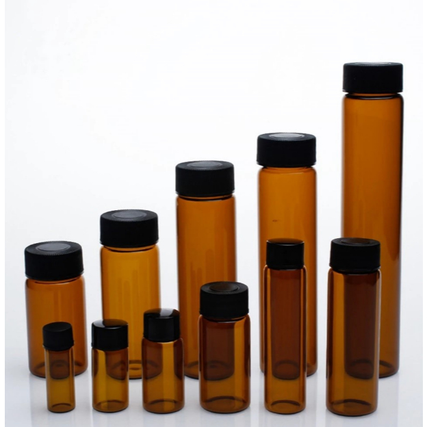 MT-AMBER GLASS VIAL WITH SCREW CAP | Shopee Philippines