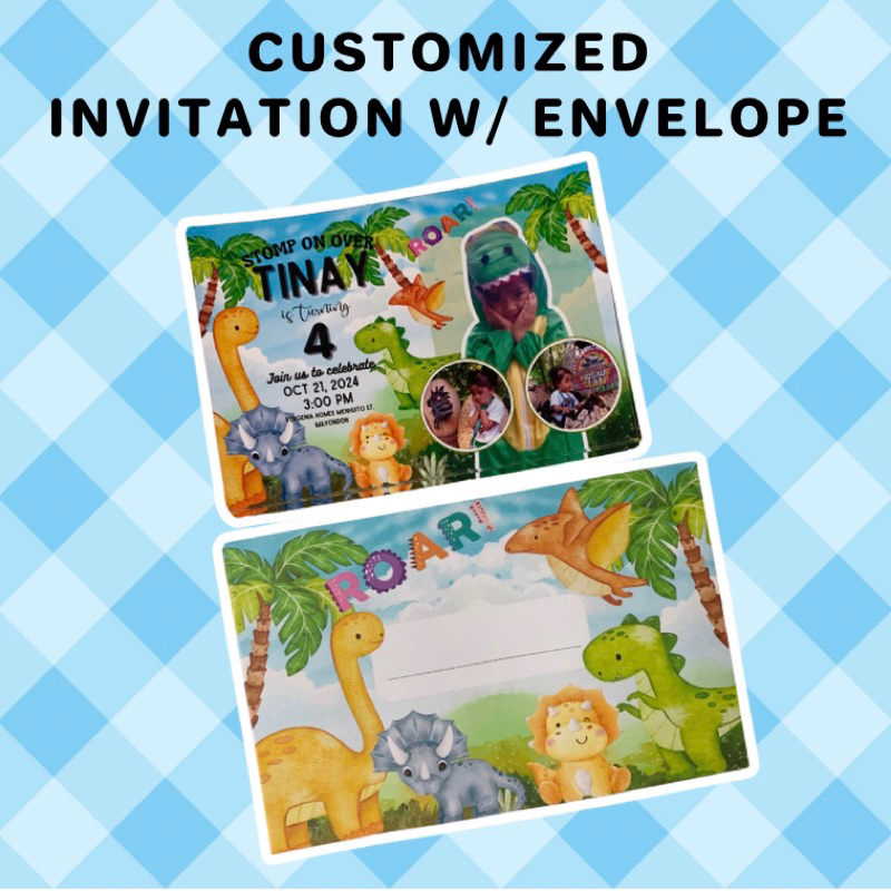 Customized Birthday Invitation with Envelope 3R size | Shopee Philippines