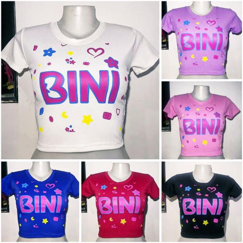 BINI CROPTOP TEENS-ADULT/ KNITTED FABRIC / SUBLI PRINT | Shopee Philippines
