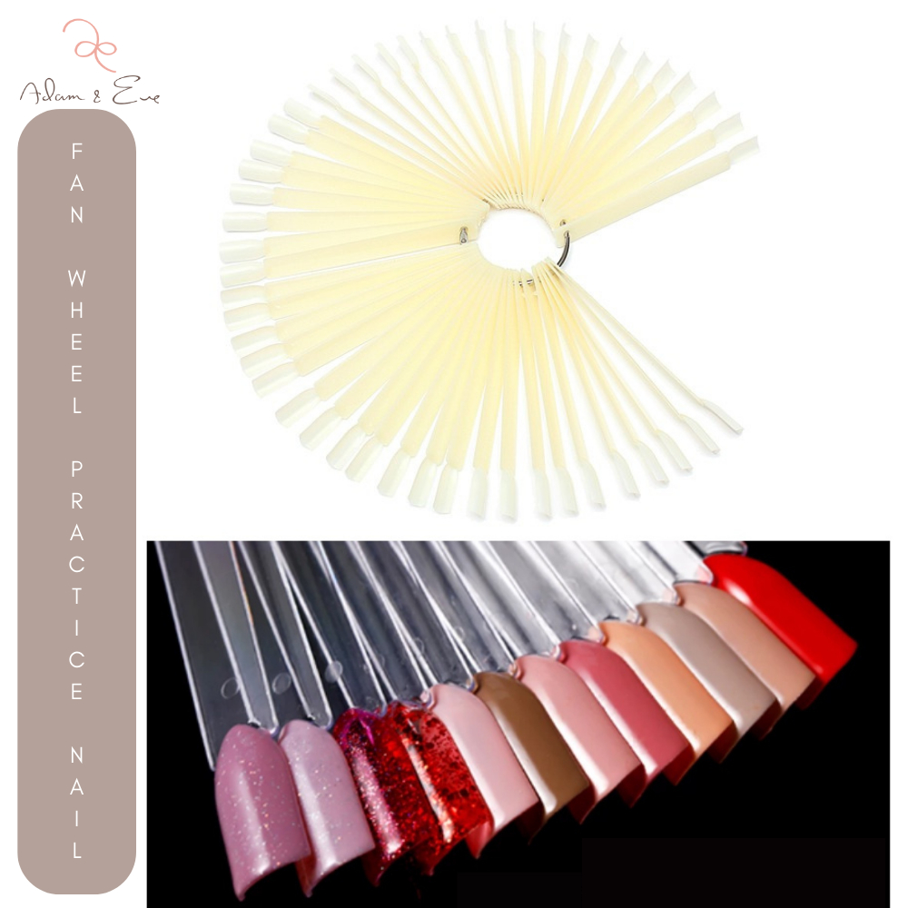 AE| Fan Wheel Practice Nail Color Display Nail Polish Practice Tip Fake ...