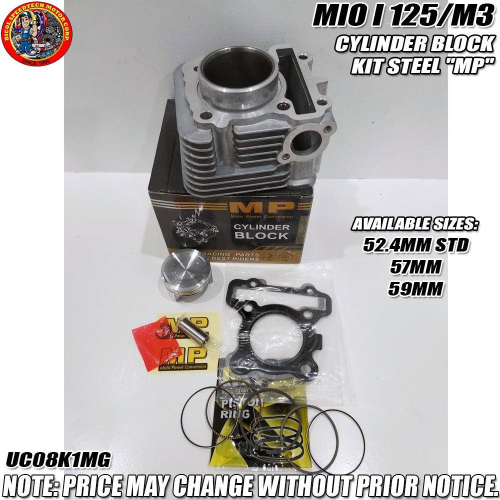 MIO I 125/M3 CYLINDER BLOCK KIT STEEL "MP" (UC08K1MG52 / UC08K1MG59 ...