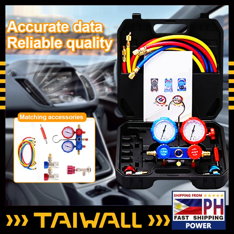 Air-Conditioning Maintenance Tools Car AC Refrigerant Kit Snow Pressure ...