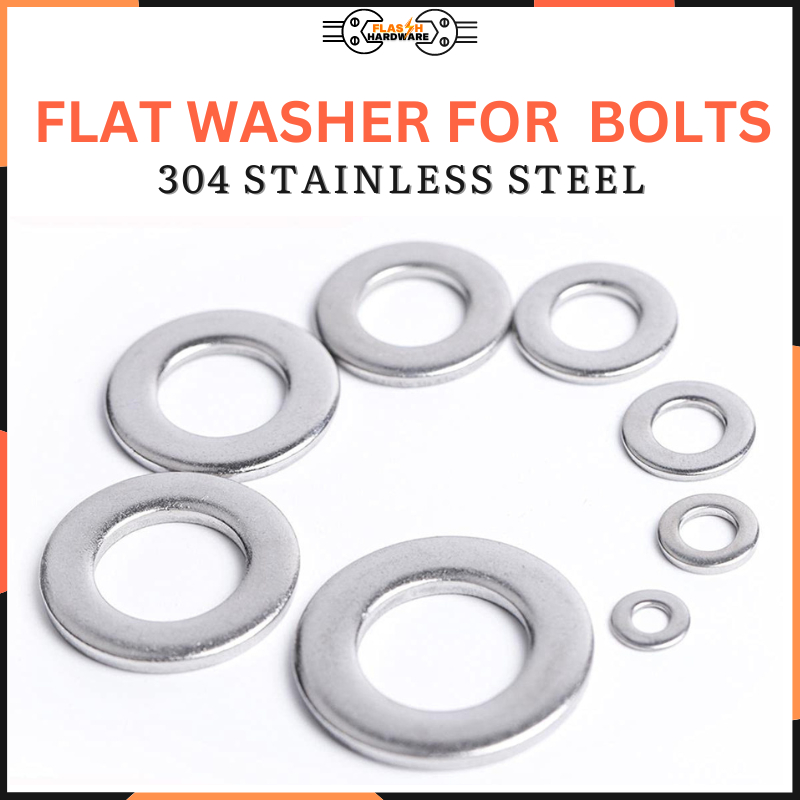 304 Flat WASHER 304 Stainless Steel For Bolts 3MM 4MM 5MM 6MM 8MM 10MM ...