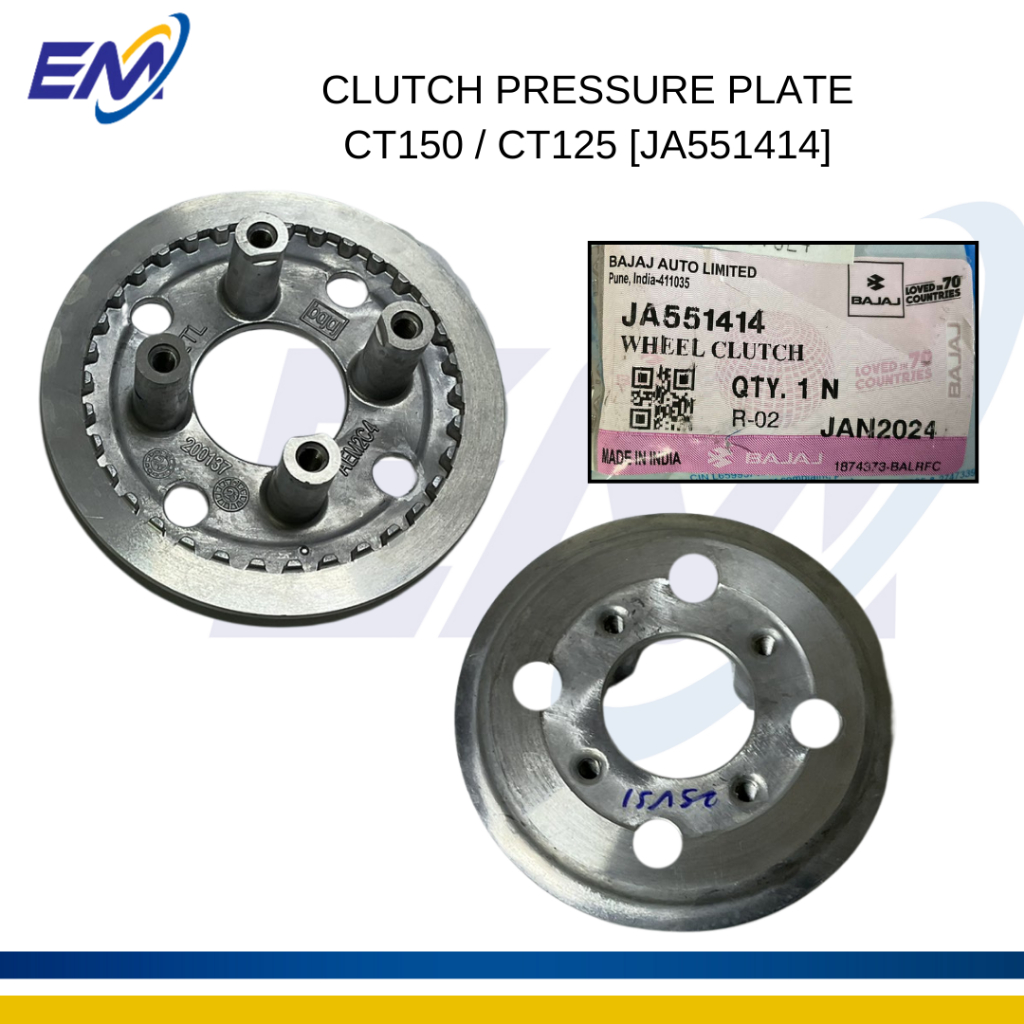 CLUTCH PRESSURE PLATE CT150/CT125 BAJAJ GENUINE PARTS [JA551414 ...