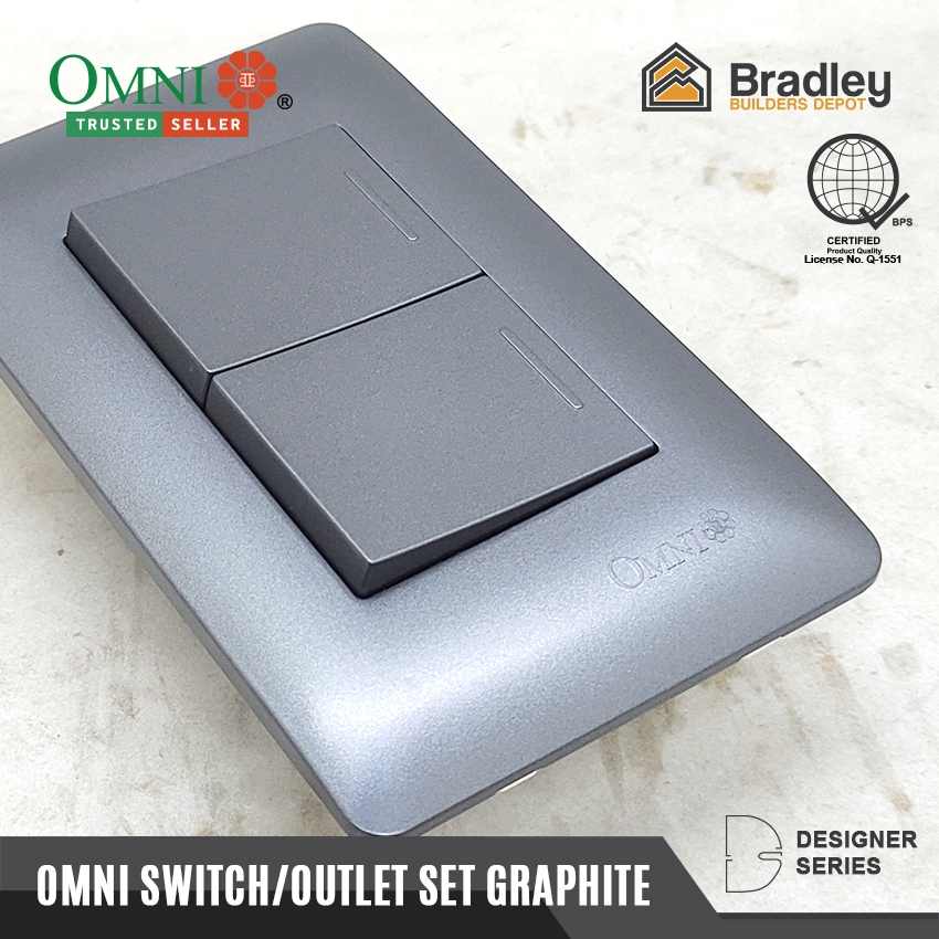 Omni Elegant and Modern Graphite Switch and Outlet Set(Designer Series ...