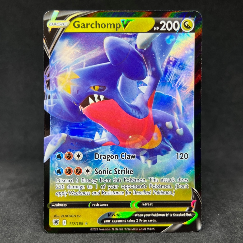 Pokemon TCG Garchomp V Ultra Rare 117/189 2022 Sword & Shield Astral ...