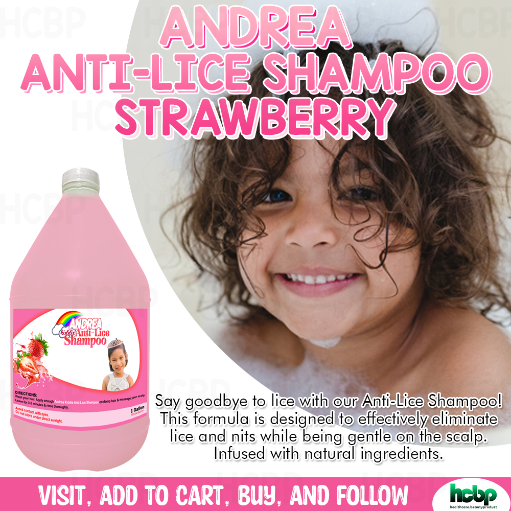 Andrea Anti-Lice Kiddie Shampoo 1 Gallon Strawberry Scent ( PANGTANGGAL ...