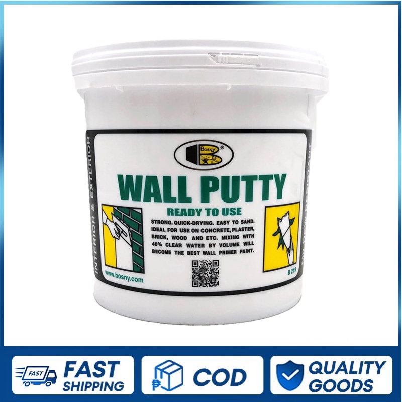 Bosny Wall Putty B219 Quick-Drying Putty 0.5kg/1.5kg/5kg Wall Paint ...