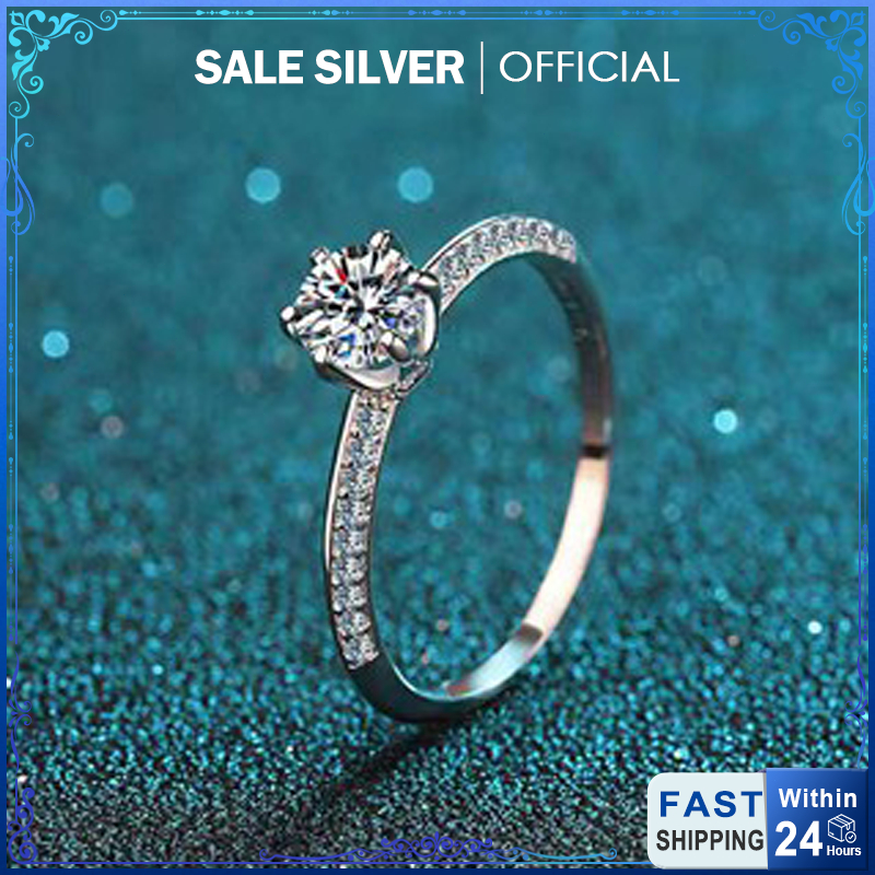 S925 sterling silver RMS-082 classic design ring for women shiny zircon ladies rings jewelry ...