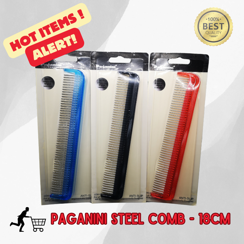 PAGANINI Hair Doctor, Steel Tooth Comb, Rotating Steel Bristles, Hair ...