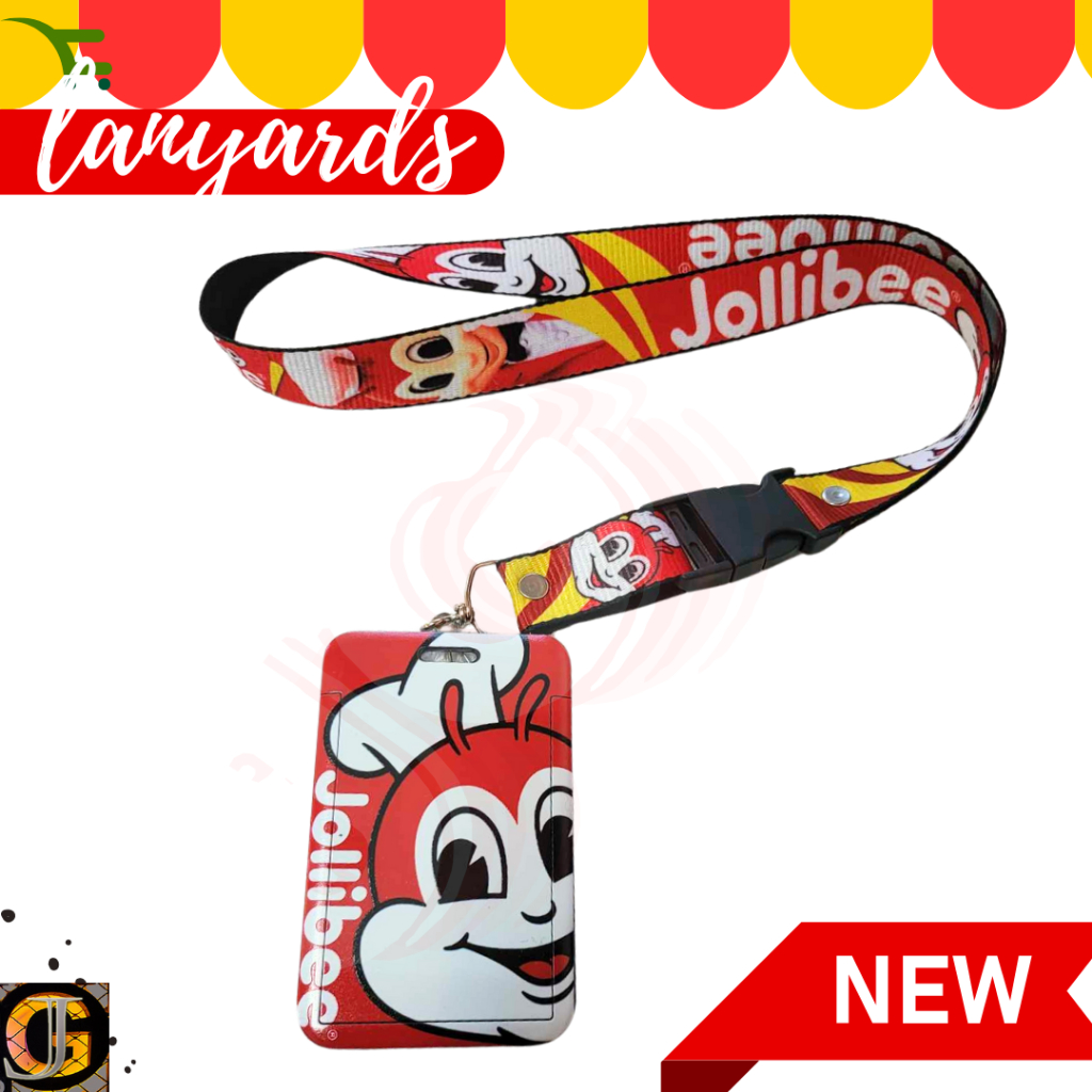 jg New Jollibee Id Lace Lanyards Durable Holder & Name Tags | Shopee ...