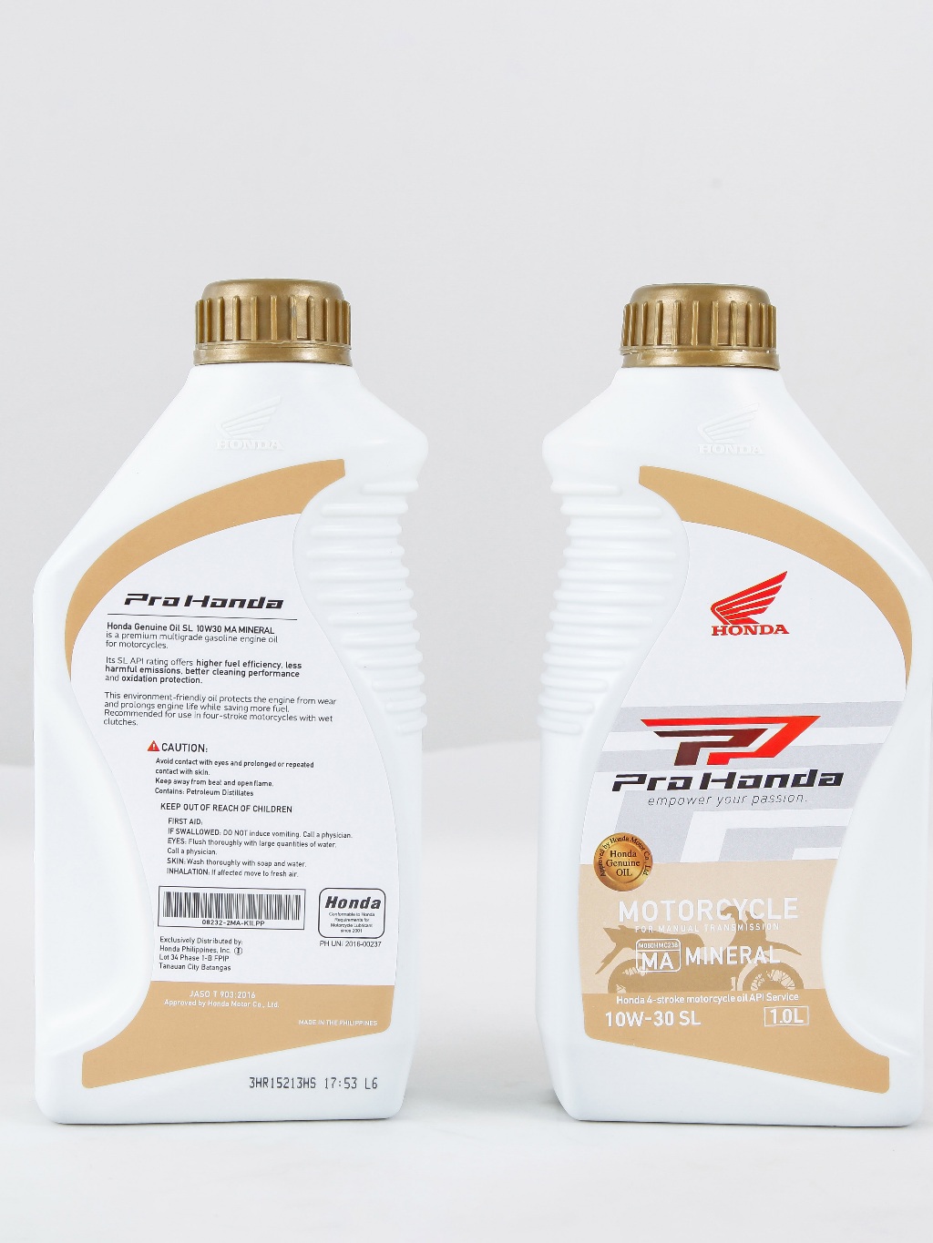 MOTORCYCLE Pro Honda Genuine oil SL 10W30 MA MINERAL 1L | Shopee ...