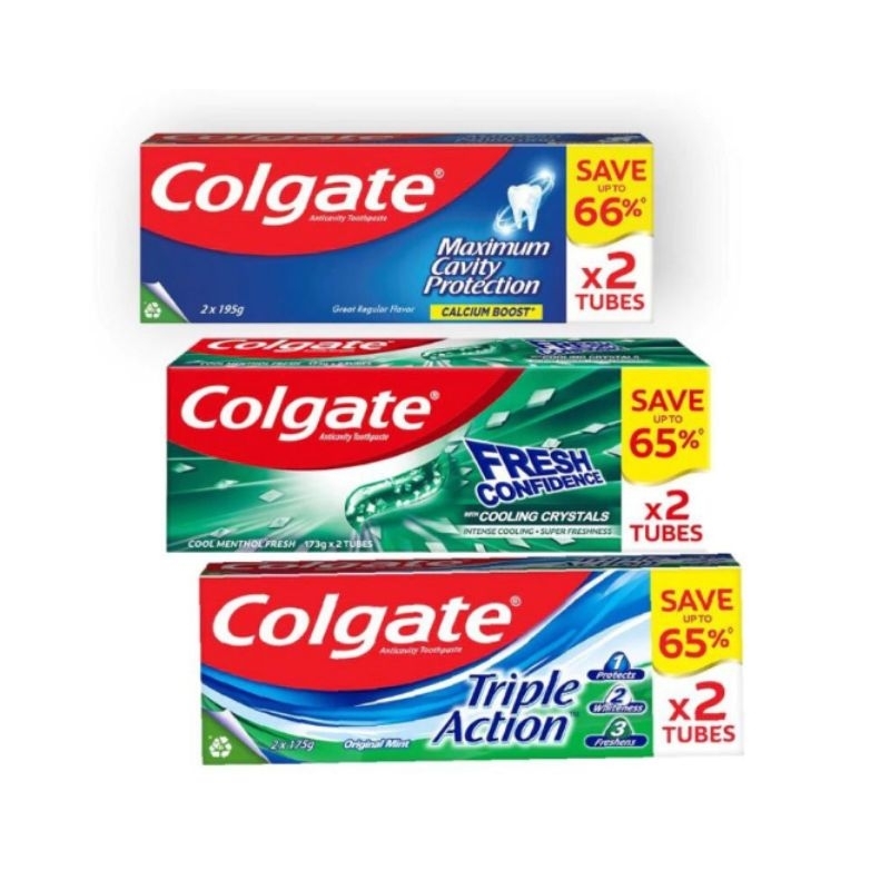 COLGATE TOOTHPASTE X2 TUBES | Shopee Philippines