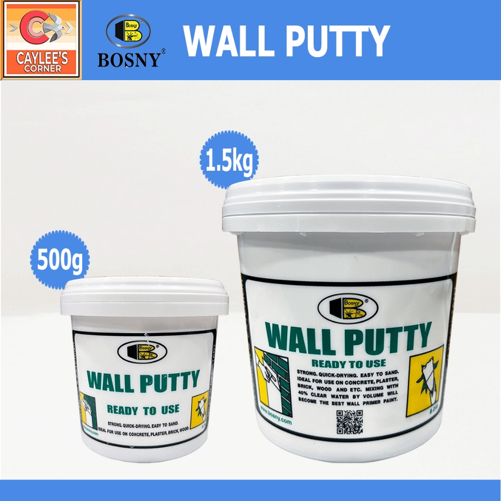 BOSNY Original Wall Putty - 500g and 1.5kg | Shopee Philippines