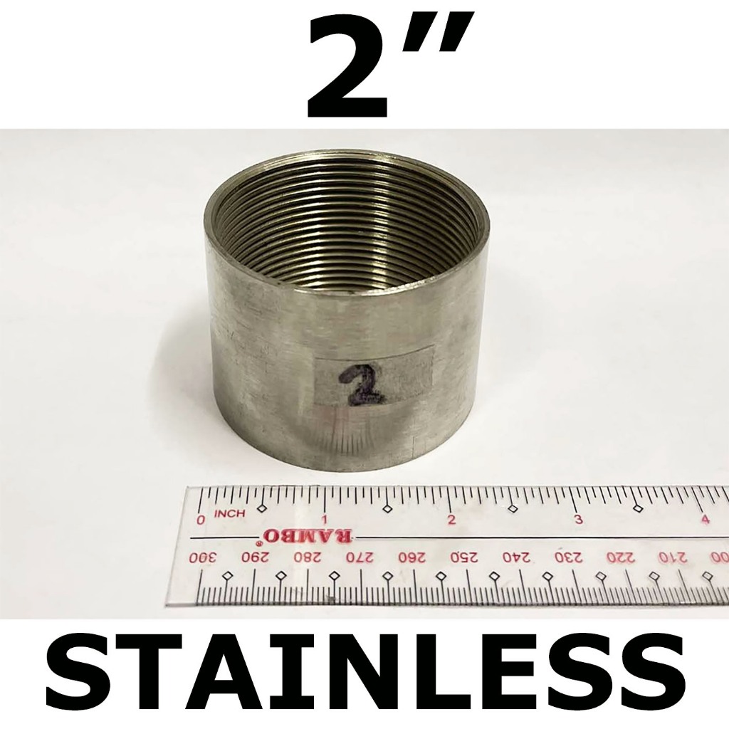 STAINLESS COUPLING 2" SCH40 THREADED STAINLESS STEEL === SS FRANCE ...