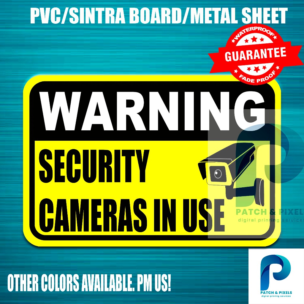 CCTV Sticker Waterproof 3 X 4.5 INCHES | Shopee Philippines