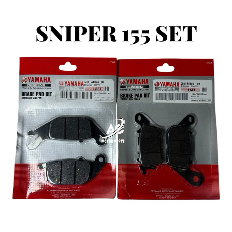 Yamaha Sniper 155 Sniper king 155 Brake Pad Front and Rear 2BM + 50C ...