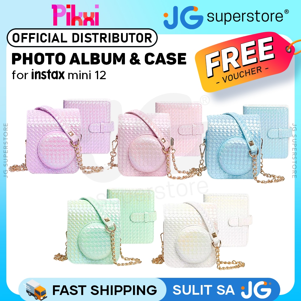 Pikxi Metallic Weave Pattern Photo Album & Case for FUJIFILM Instax ...