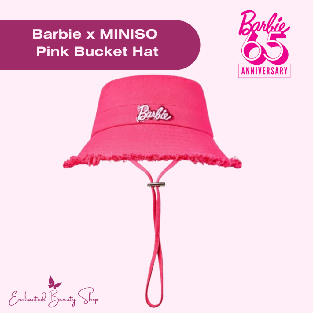 Barbie x MINISO 65th Anniversary Shining Collection Pink Bucket Hat ...