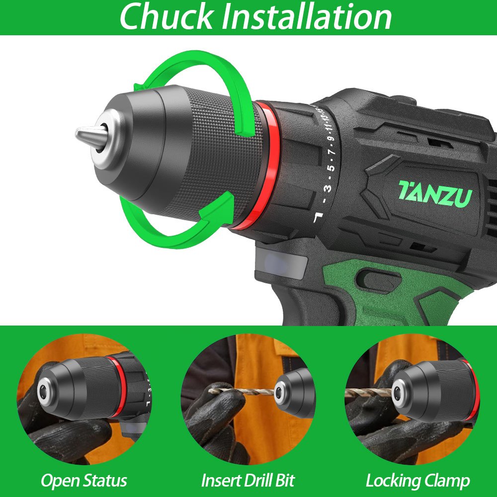 【In stock】Tanzu 13mm impact drill brushless motor cordless impact drill ...