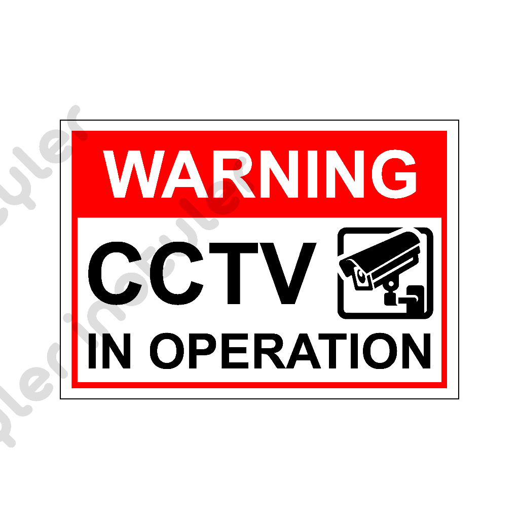 Laminated CCTV Warning Video Surveillance 24 Hours Sign Signage 5R A4 ...